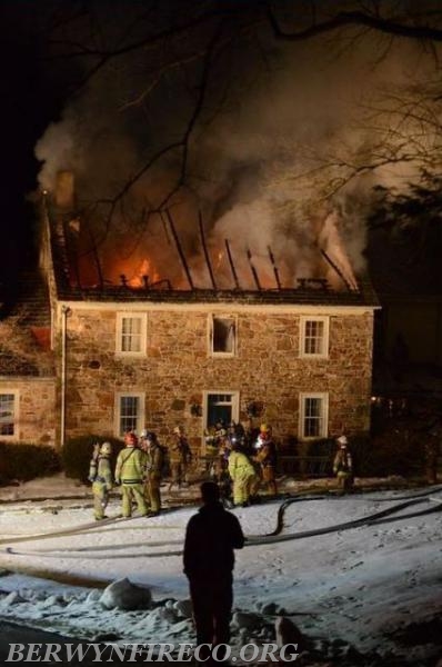 Berwyn Assists Paoli at Tredyffrin Twp. House Fire - Berwyn Fire Company